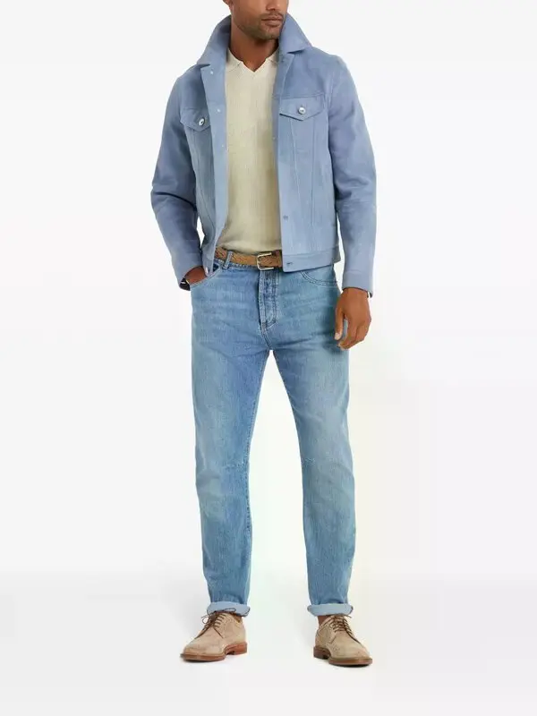 Brunello Cucinelli Stonewashed Straight-leg Jeans - Blue