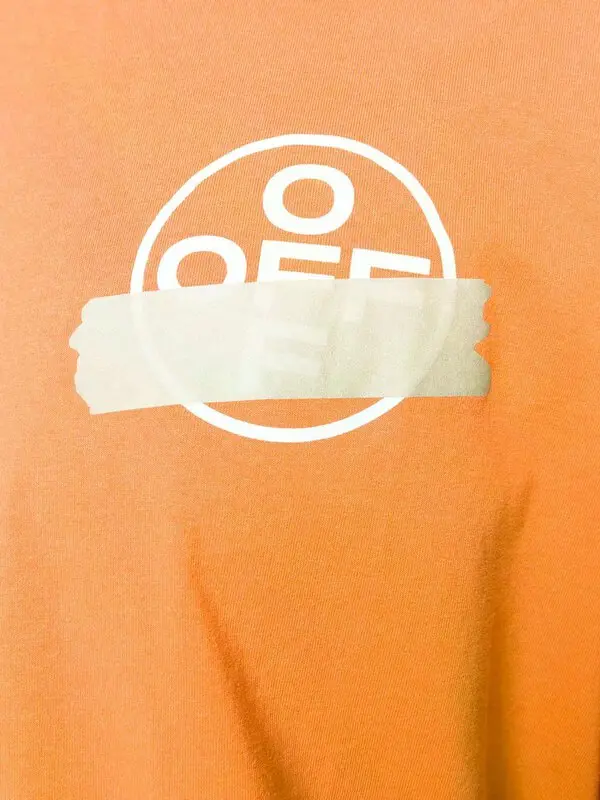Off-White Tape Arrows Print T-shirt - Orange
