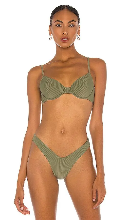 CAMILA COELHO Harbor Top - Olive Green