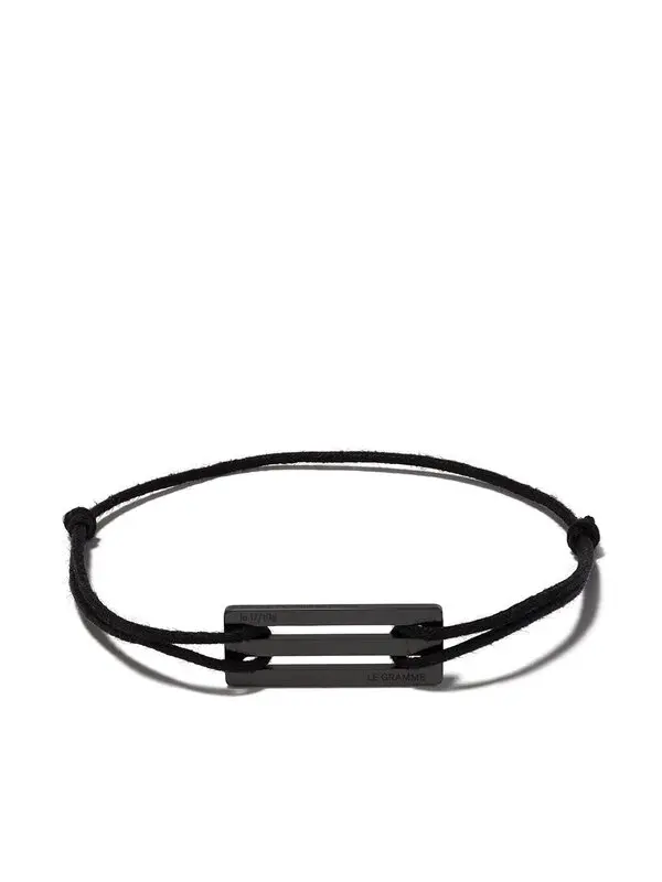 Le Gramme Ceramic Cord Bracelet - Black