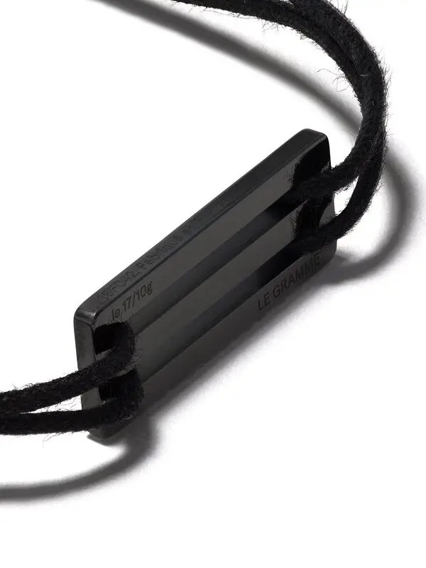 Le Gramme Ceramic Cord Bracelet - Black
