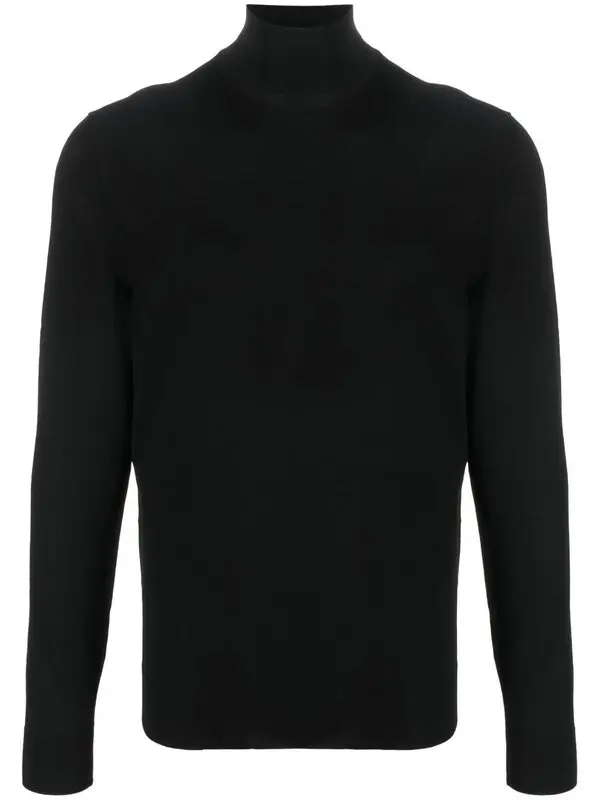DRUMOHR Fine-knit Roll Neck Sweater - Black