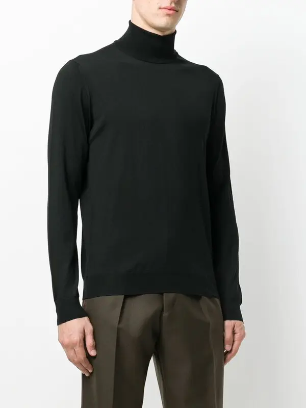 DRUMOHR Fine-knit Roll Neck Sweater - Black