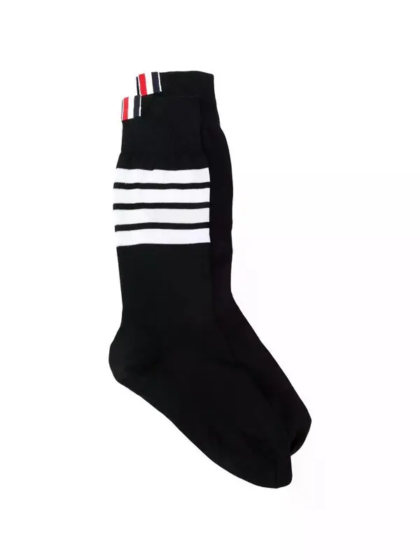 Thom Browne 4-bar Stripe Socks - Black