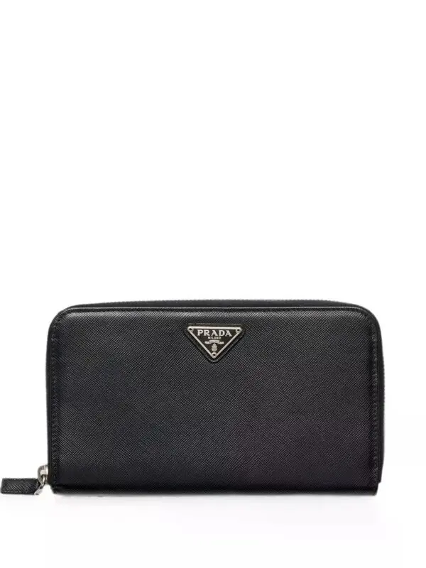 Prada Large Saffiano Leather Wallet - Black