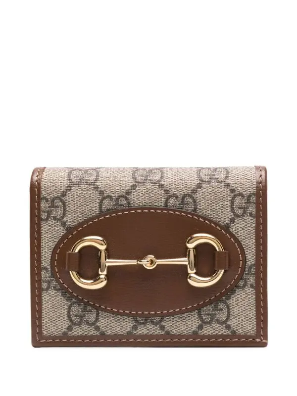 Gucci Horsebit 1955 Card Case Wallet - Neutrals