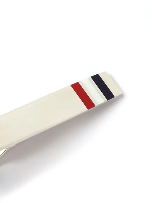 Thom Browne Rwb-stripe Sterling- Tie Bar