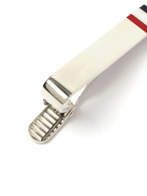 Thom Browne Rwb-stripe Sterling- Tie Bar