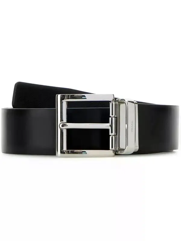 Prada Square Buckle Belt - Black