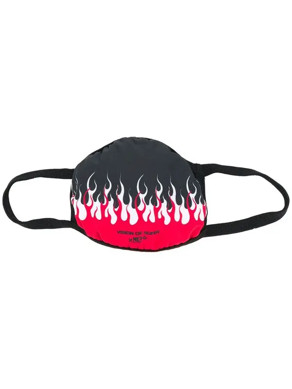 VISION OF SUPER Double Flame Face Mask - Black