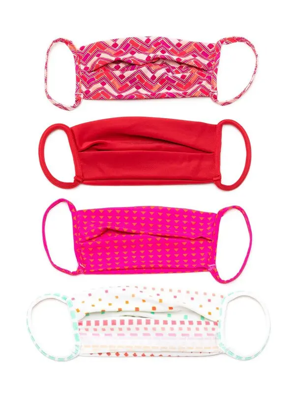 AMIR SLAMA Geometric Print Face Masks