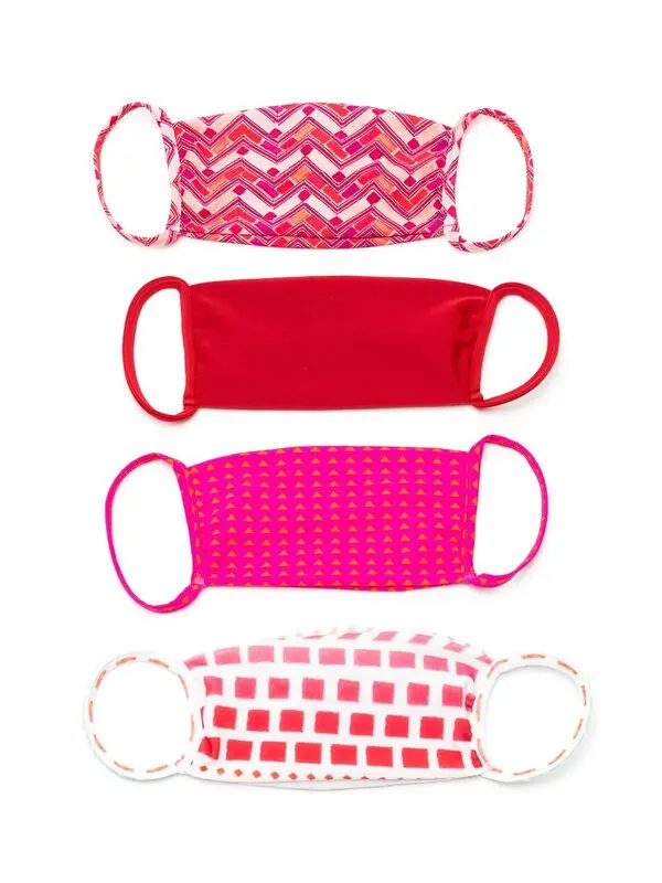 AMIR SLAMA Geometric Print Face Masks