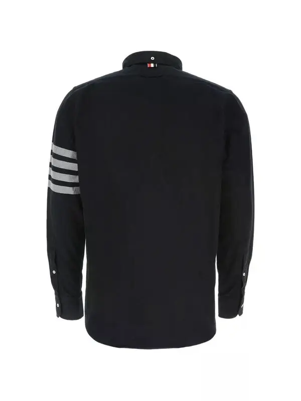 Thom Browne Flannel 4-bar Long-sleeve Shirt - Blue