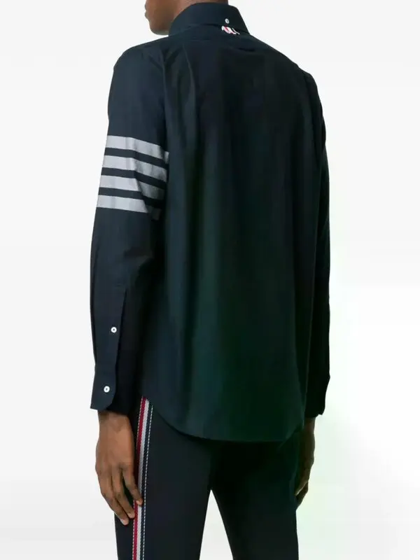 Thom Browne Flannel 4-bar Shirt - Blue