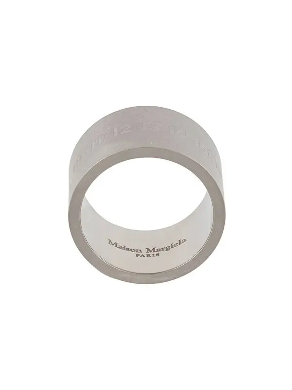 MAISON MARGIELA Numbers Engraved Band Ring - Silver