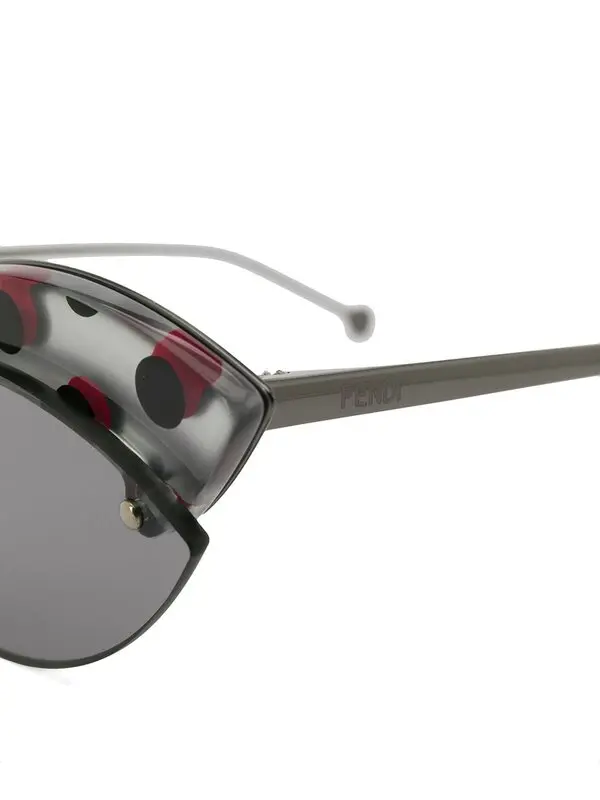 Fendi Polka-Dot Cat Eye Sunglasses - Metallic | Editorialist