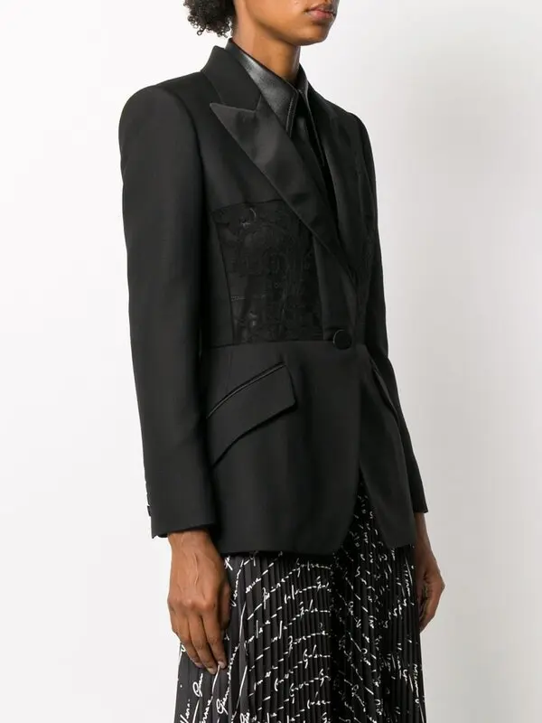 Alexander McQueen Lace-panel Blazer