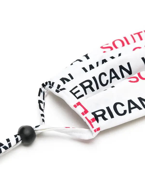 AMIR SLAMA Slogan Print Face Masks