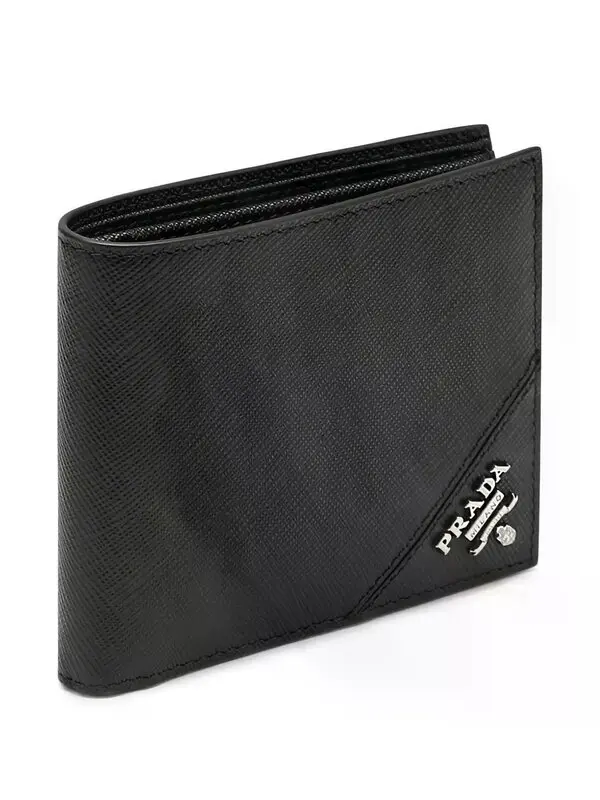 Prada Bifold Leather Wallet - Black