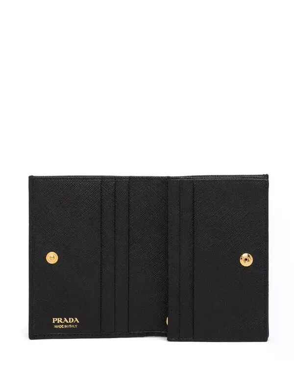 Prada Saffiano Logo Wallet - Black