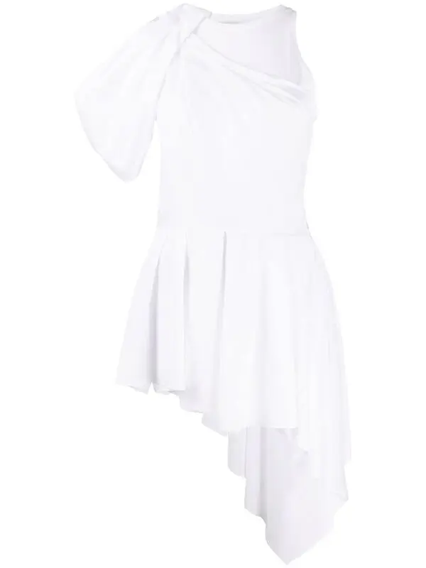 Alexander McQueen Draped Asymmetric Sleeveless Peplum Top