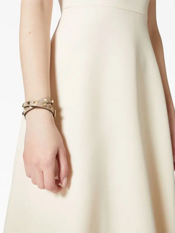 Valentino Garavani Rockstud Double-strap Leather Bracelet