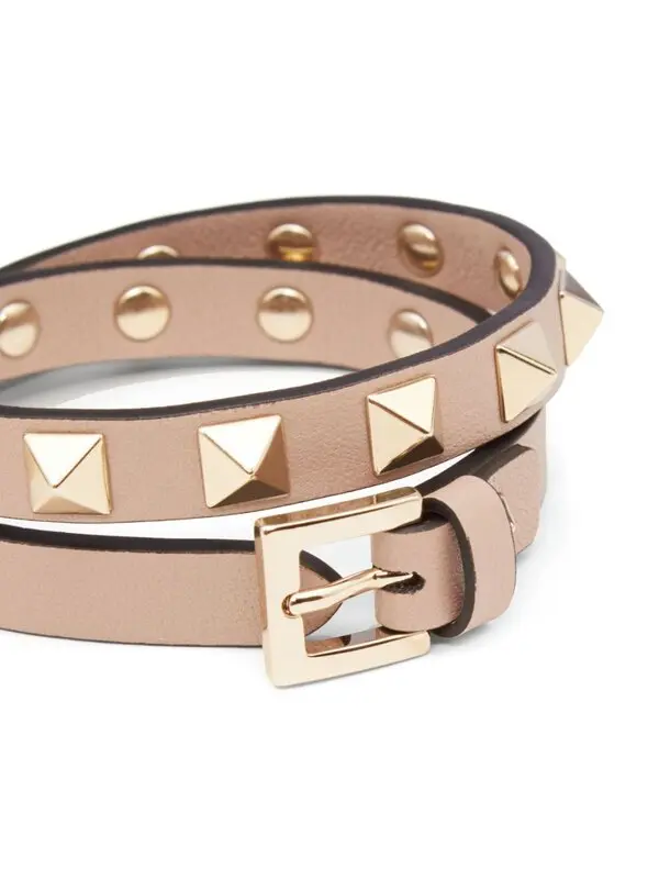 Valentino Garavani Rockstud Double-strap Leather Bracelet