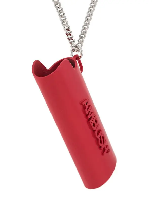 AMBUSH Lighter Case Pendant Necklace - Red