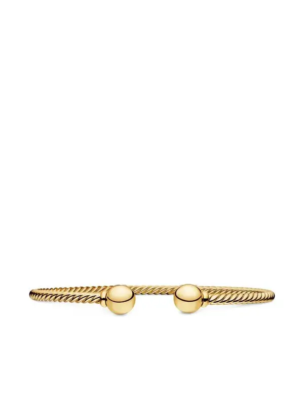David Yurman 18kt Yellow Solari Cablespira Diamond Bracelet - Gold
