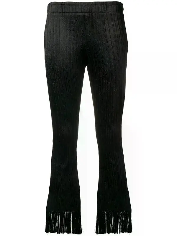 Chloé Slim-fit Fringed Hem Trousers