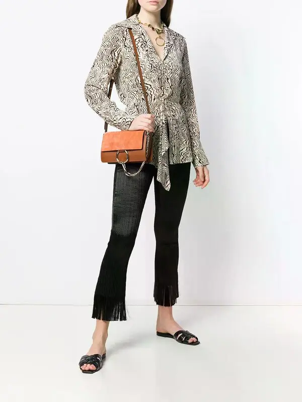 Chloé Slim-fit Fringed Hem Trousers