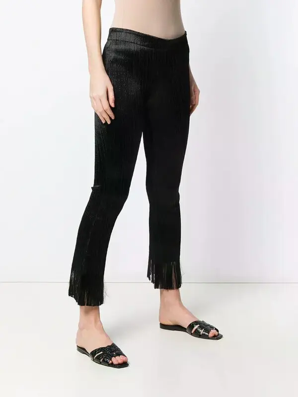Chloé Slim-fit Fringed Hem Trousers