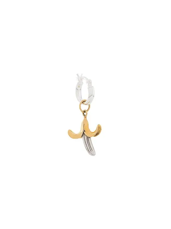TRUE ROCKS Banana Hoop Earring - Silver