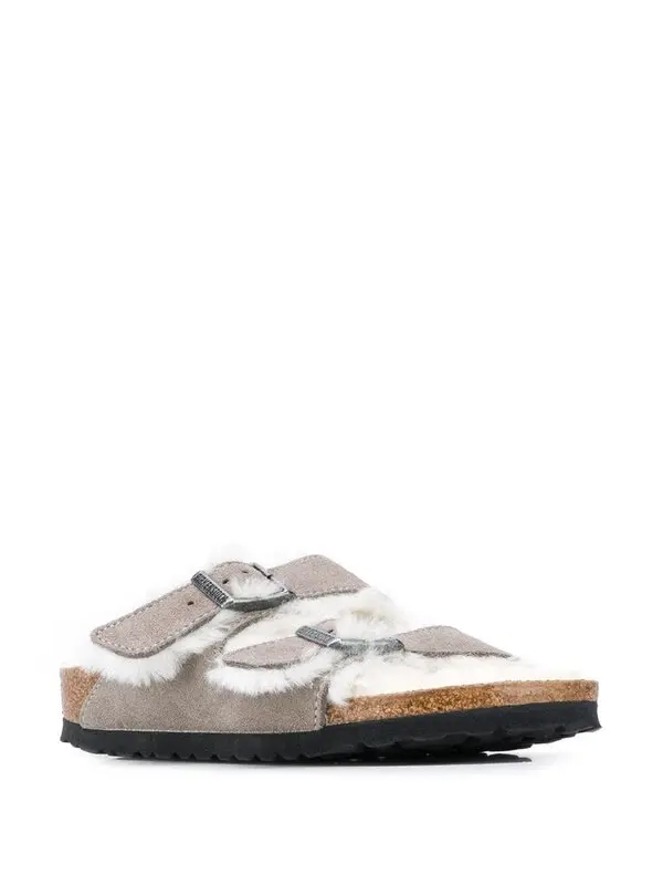 BIRKENSTOCK Arizona Shearling Sandals - Grey