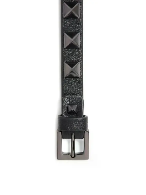 Valentino Garavani Rockstud Leather Bracelet - Black