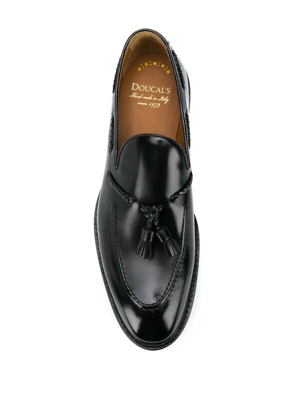DOUCAL'S Tassel-embellished Leather Loafers