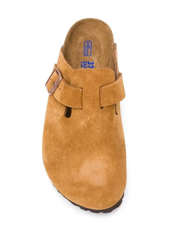 BIRKENSTOCK Boston Suede Mules - Neutrals