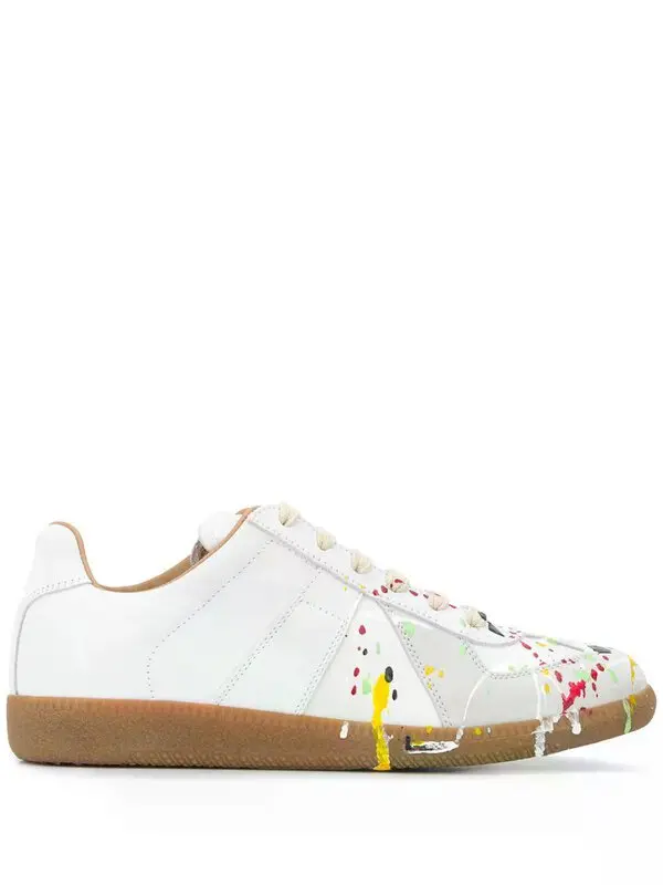 MAISON MARGIELA Replica Paint-splatter Sneakers - White