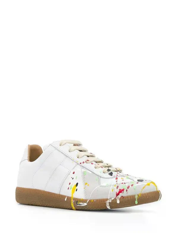 MAISON MARGIELA Replica Paint-splatter Sneakers - White