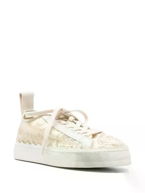 Chloé Lauren Lace Sneakers - Neutrals