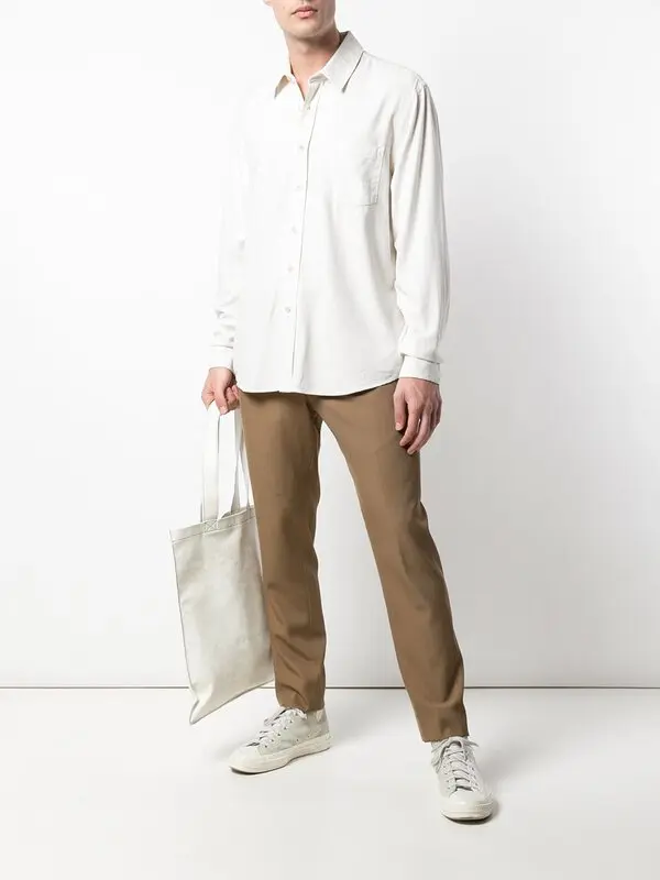 Our Legacy Long-sleeve Silk Shirt - White