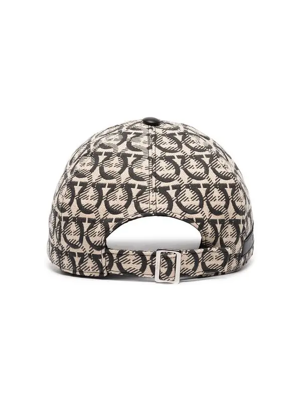 FERRAGAMO Interlocking Gancini Print Baseball Cap