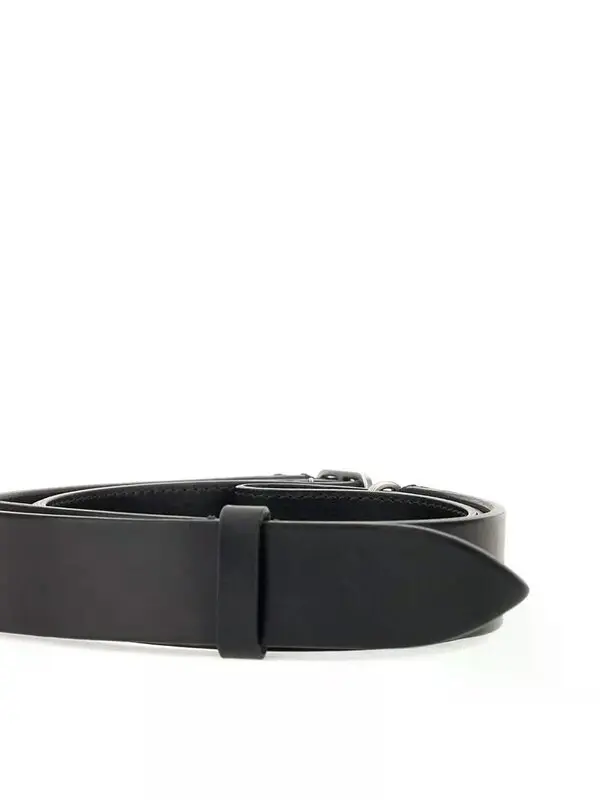 ORTIGNI Leather Belt - Black
