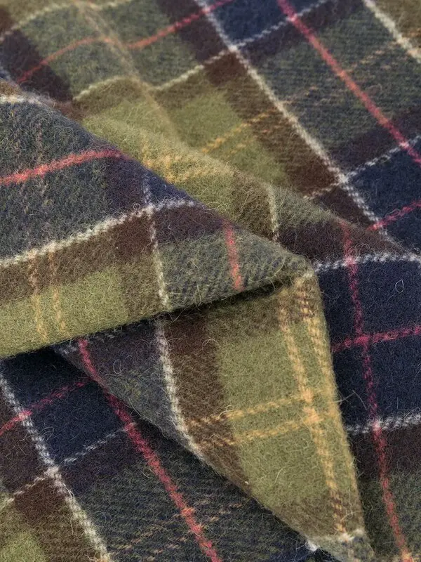 Barbour Tartan Knitted Scarf - Green