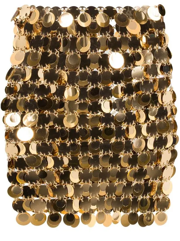 Rabanne Sequin-embellished Mini Skirt - Gold