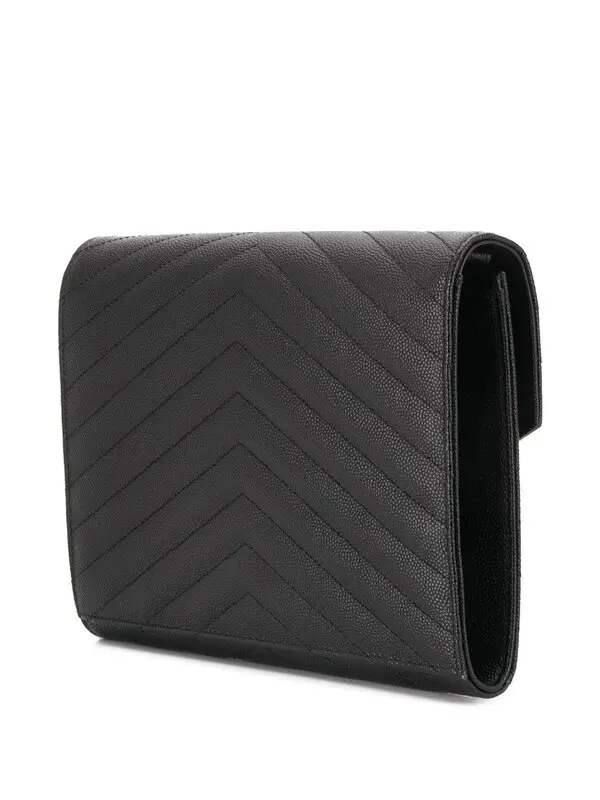 Saint Laurent New Pouch Monogram Clutch - Black