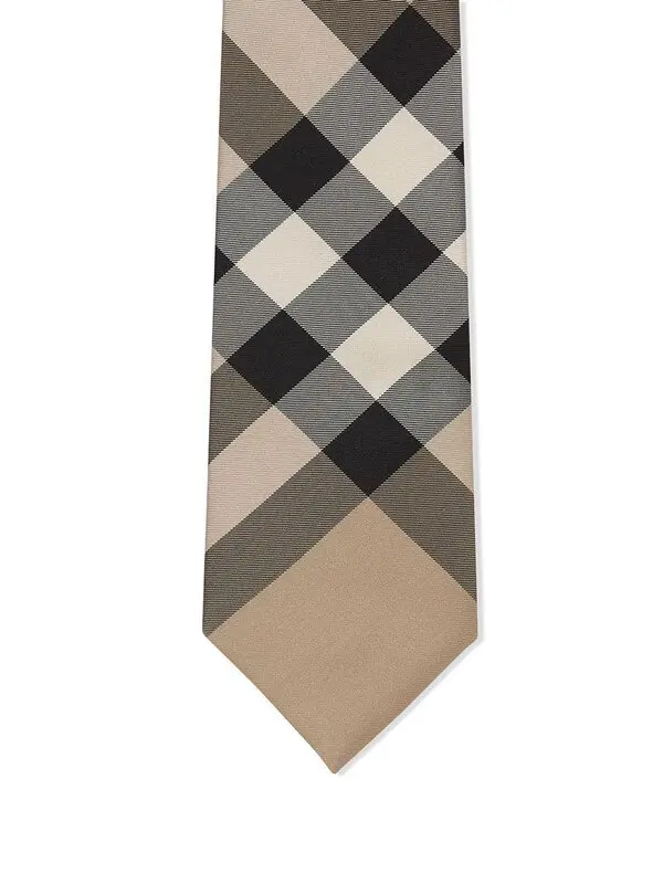 Burberry Check Silk Tie - Neutrals