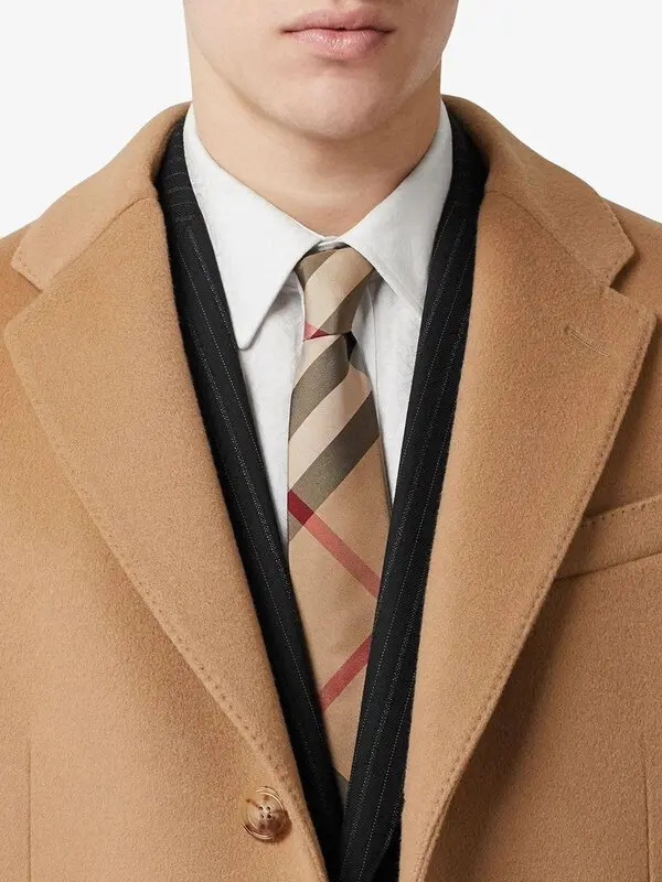 Burberry Check Silk Tie - Neutrals