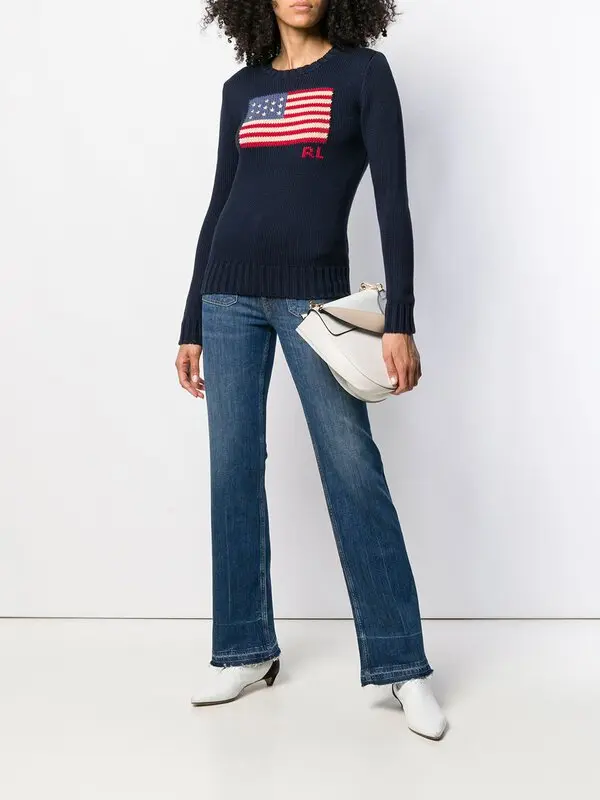 Polo Ralph Lauren Crew Neck U.s.a. Flag Jumper