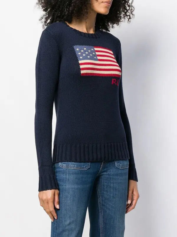 Polo Ralph Lauren Crew Neck U.s.a. Flag Jumper